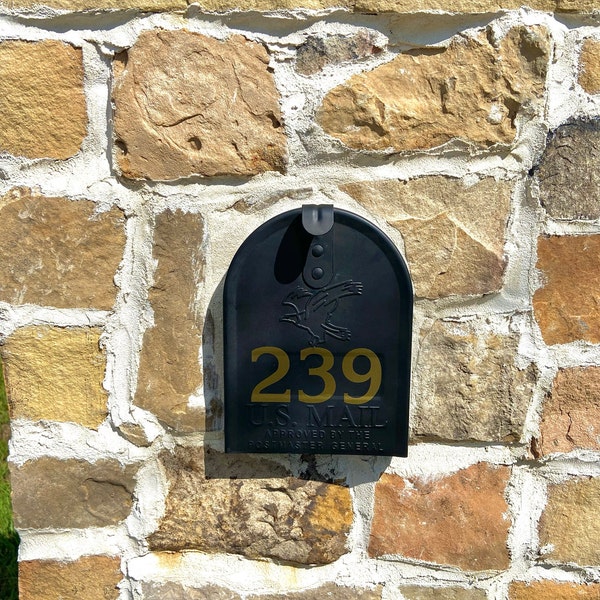 Custom Mailbox Number, Traditional Mailbox Decals, Mailbox Stickers ...