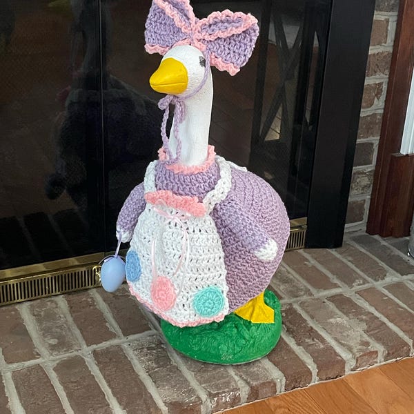 French Maid Goose Geese Outfit Crochet Goose Clothes Outdoor Patio ...
