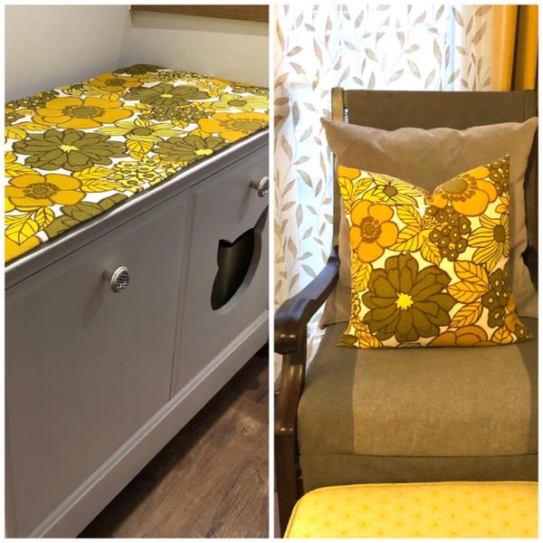 Vintage Fabric, 70s Fabric, Retro Fabric, Midcentury Fabric, Fieldcrest ...