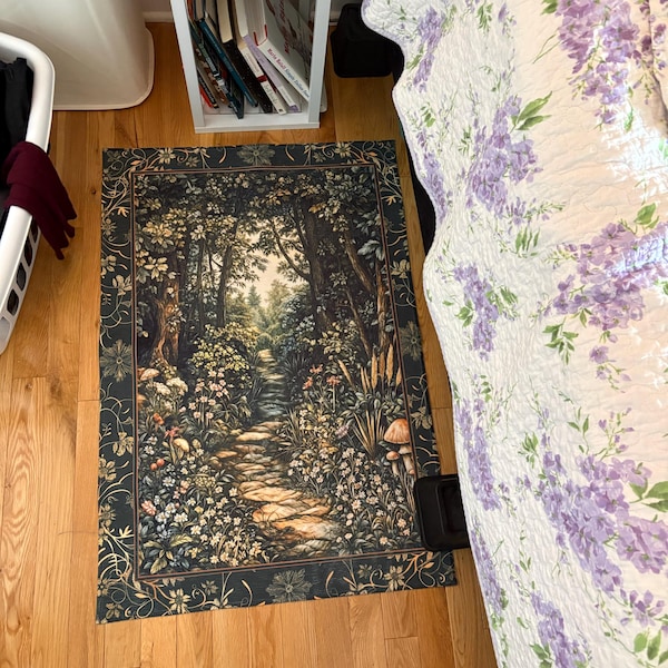 Fairy Meadow Mushroom Forest Rug | Mystic Academia Folklore Inspired ...