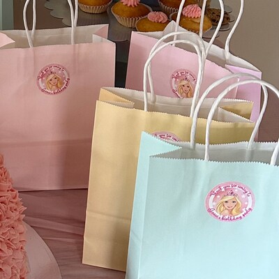 15 Bluey and Bingo Themed Personalised Party Bag Stickers Thank You for ...