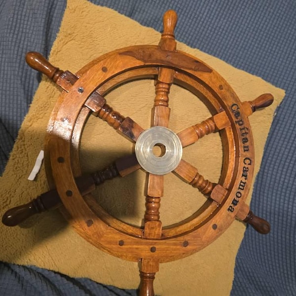 Handcrafted Rosewood Ship Wheel: Personalized Captain Gift - Etsy