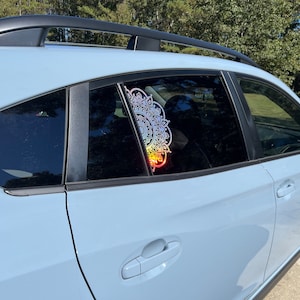 Mandala Car Decal Holographic Mandala Sticker Half Mandala Mandala ...