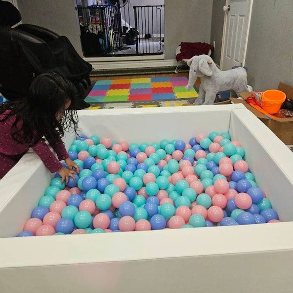 Rainbow Ball Pit Balls for Kids Play, Plastic Balls for Ball Pit, BPA ...