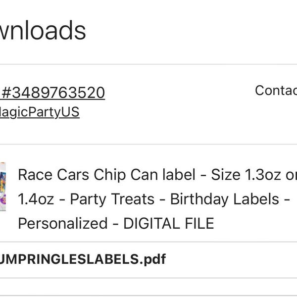 Stitch & Angel Chip Can Label - Size 1.3oz or 1.4oz - Party Treats ...