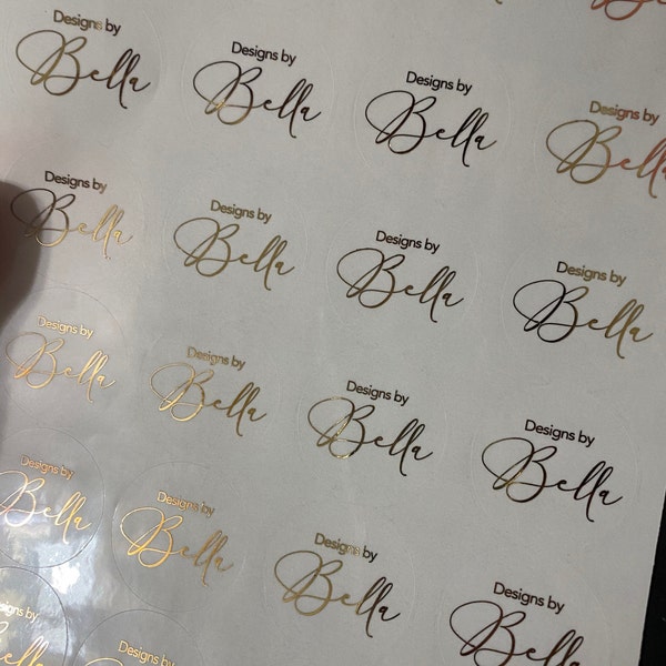 Real Foil Round Stickers, Personalized Round Labels, Perfect for ...