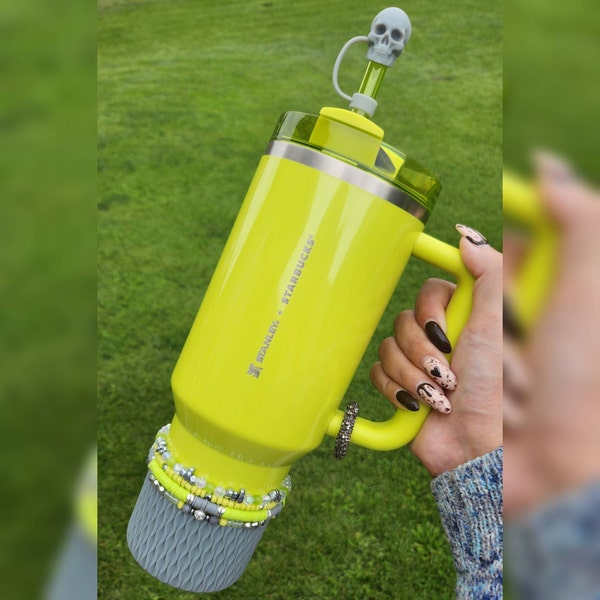 Summer Gradient Straw Bow for Stanley Purple and Gold - Etsy