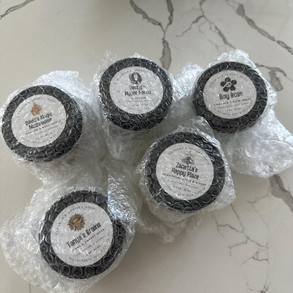 Bee Happy Candle, Positive Energy Candles, Crystal & Herb Candle, Soy ...