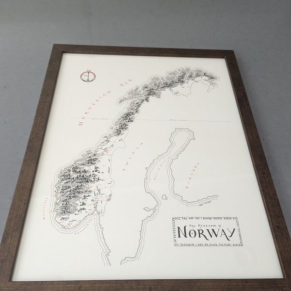Alabama Map Hand Drawn Fantasy Map for Home Decor - Etsy