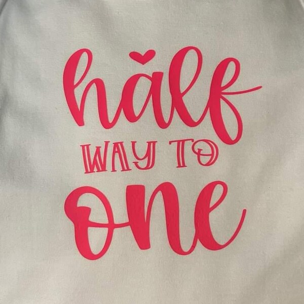 Half Way to One Svg, Half Birthday SVG, Half Svg, It's My Half Birthday ...