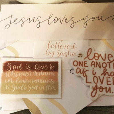 God is Love Vinyl Sticker Catholic Sticker Christian - Etsy