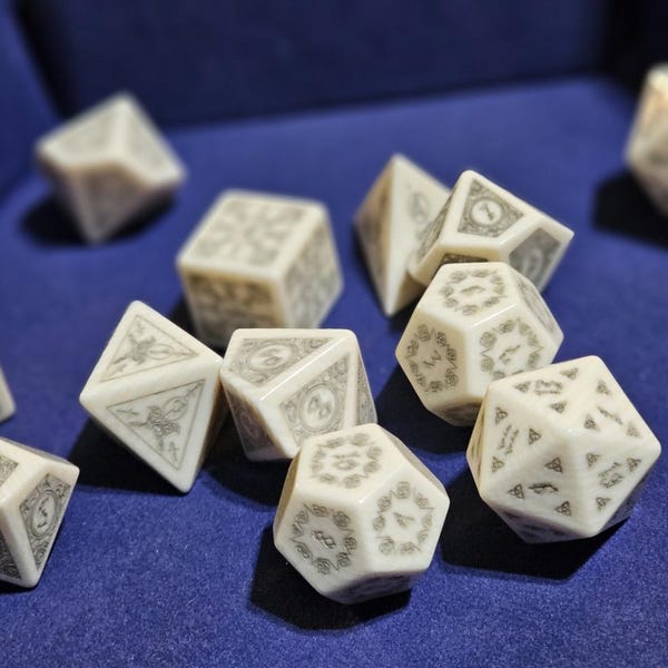 Viking Medieval Bone Dice-dnd D and D Dice Set-dungeons & Dragons Dice ...