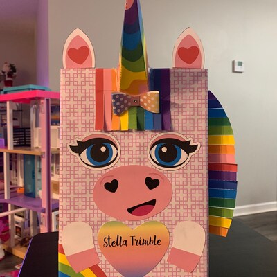 Unicorn Valentine Box Printable Decor Kit 3D Rainbow Horn, 3D Horse ...