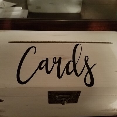 Cards Vinyl Decal, Wedding Card Box Decal, Wedding Venue, Gift Box ...
