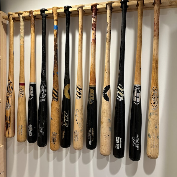 15 Mini Bat Horizontal Display Rack With Baseball Shelf - Etsy
