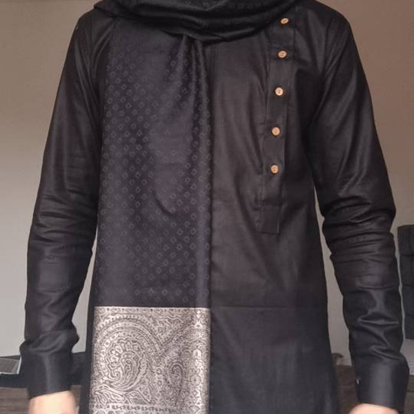 Man Short Pathani Kurta, Traditional Kurta, Man Outfit, Handmade Kurta ...