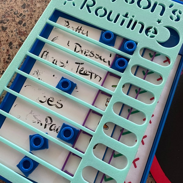 Sliding Routine Chart, Chore Chart, Daily Checklist, Kids Daily Tasks ...