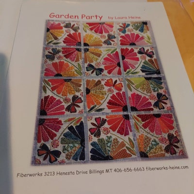 Garden Party Appliqué Quilt Pattern by Laura Heine Fiberworks Finished ...