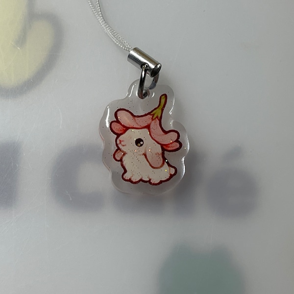 Mini Strawberry Bunny and Flower Rabbit Keychain Set / 1in Glitter ...