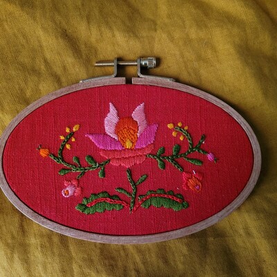 Heart Embroidery Pocket Mirror Kit Blank Compact Mirror for - Etsy