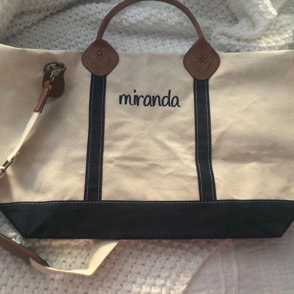 Weekender Bag Personalized Duffel Bag Monogrammed Canvas Dufflebag ...