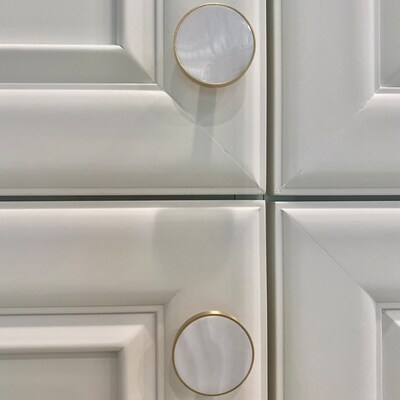 Mid-century Modern Solid Brass Cabinet Knob in Brushed Brass Gold for ...