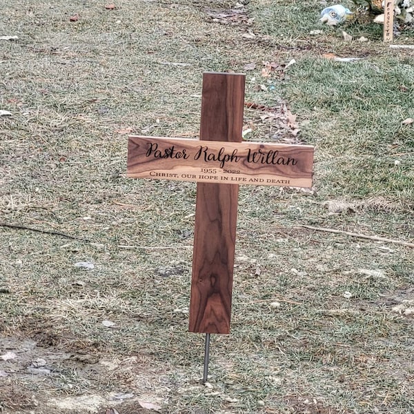 Memorial Cross Personalized for Your Loved One - Etsy