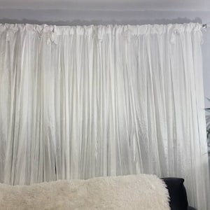 Custom Canopy, White Tulle Ceiling Drapery, Ivory Chiffon Ceiling ...