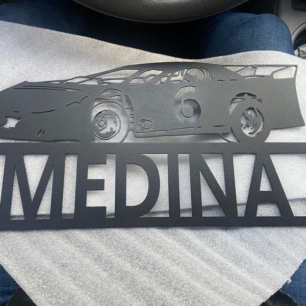Race Car Custom Name Metal Sign, Race Car Sign, Dirt Track Racing Sign ...