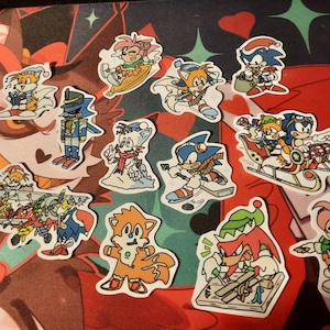 Sonic the Hedgehog Stickers classic Set 3 Sonic Fan Art SEGA 90s ...