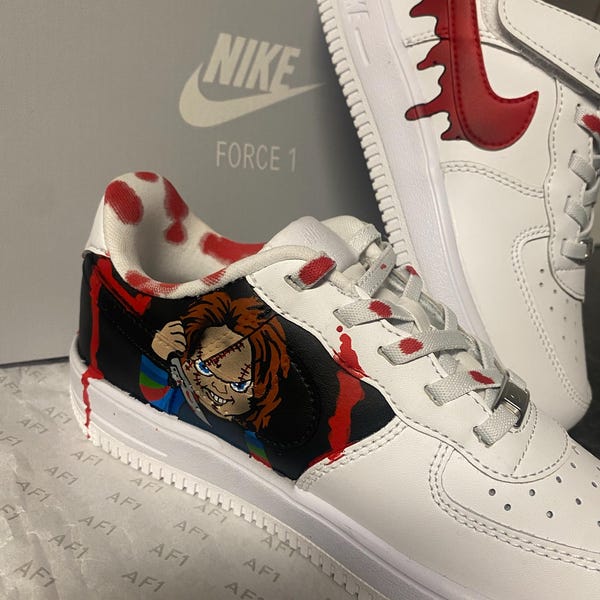 Sesame Street Elmo Cookie Monster Inspired Air Force 1 Trainers ...