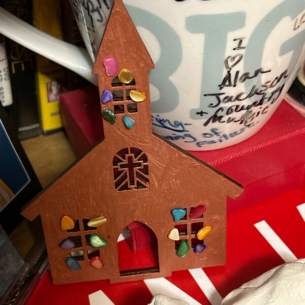 Wooden Church Shape, Various Sizes, for Crafts , Decoration, Natural ...