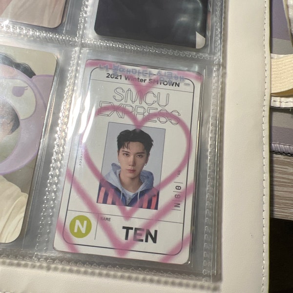 Kpop Photocard Frame Card, Heart Beam Deco Frame, Kpop Photocard ...