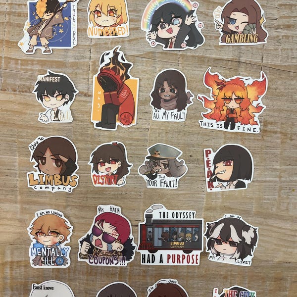 Limbus Company Vinyl Stickers: Silly Goofy Memes - Etsy