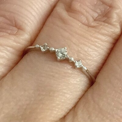 Small Minimalist Womens Silver Ring Unique Womens Silver - Etsy