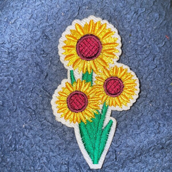 Flower Sew on Patch, Embroidered Patch, Layered Patches, Applique, Sew ...