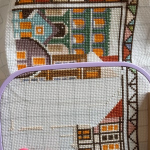 Cross Stitch Minimal Art Set of 4 Houses Cross Stitch Chart Primitive ...