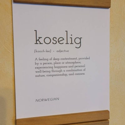Koselig Definition Print, Digital Download, Cozy Cosy Word Quote ...