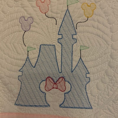 Quick Bean Stitch All Embroidery Character Inspired Miss Mouse Castle ...
