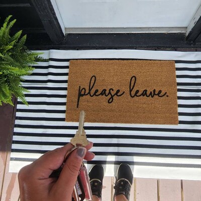 Please Leave Doormat, Go Away Doormat, Funny Doormat, Door Mat, Funny ...