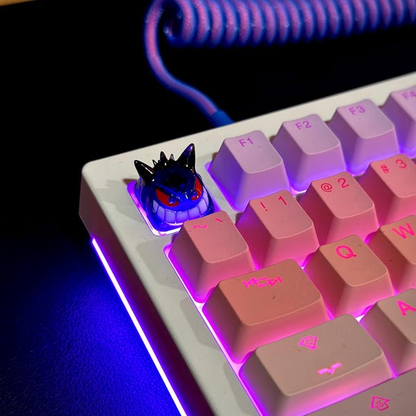 Gengar Resin Keycap,pokemon Keycap,custom Pokemon Keycaps Artisan,anime ...