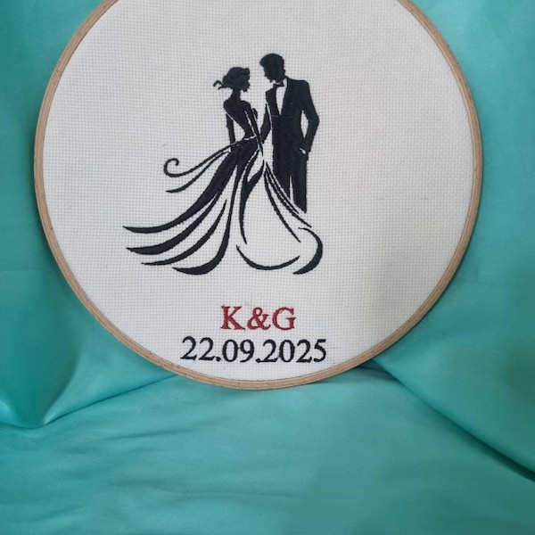 Wedding Embroidery Design, Wedding Silhouette Machine Embroidery Design ...