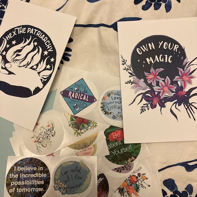 Self Care Sticker Set: Laptop Stickers, Self Care Kit, Grow Through ...