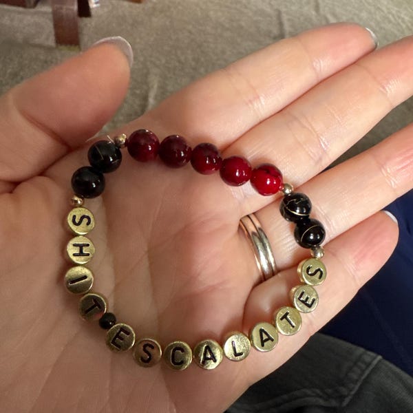 Pity Them Bead Bracelet, Red Rising Victra Bracelet, Fantasy Book Gift ...