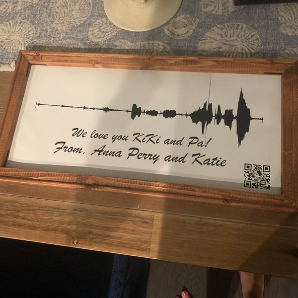 Custom Soundwave QR Code Voice Recording Stretched Canvas Signs - Etsy