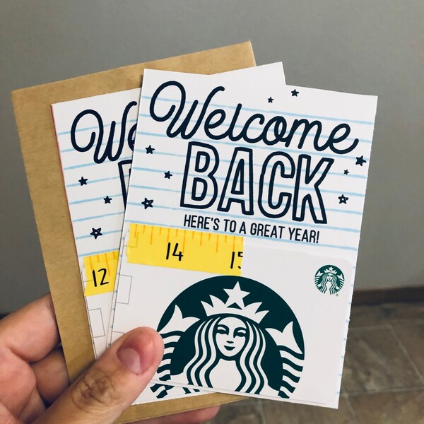 Back to School Teacher Coffee Gift Card Holder for Starbucks, Target ...