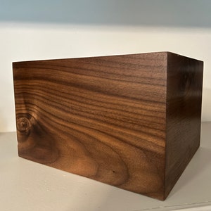 Minimalist Cremation Urn-black Walnut, for Adult Human Ashes, up to 280 ...