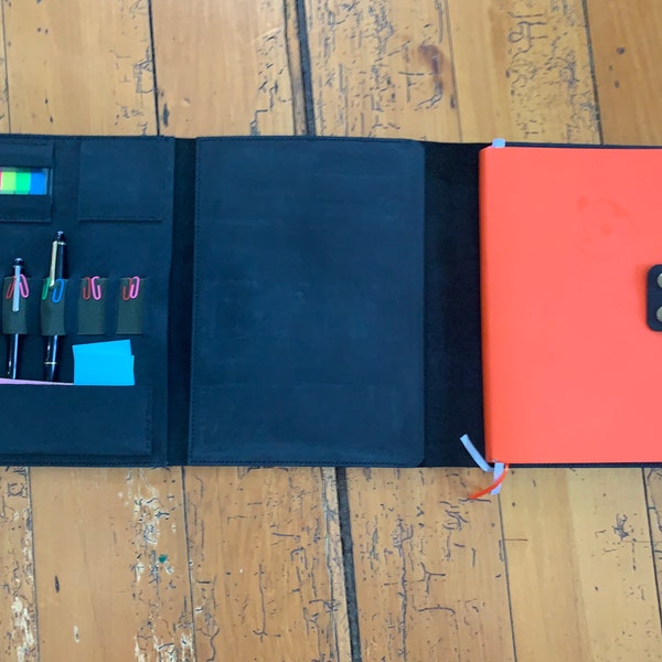 Personalized Distressed Leather Cover Case for Panda Planner Pro 8.5 X ...