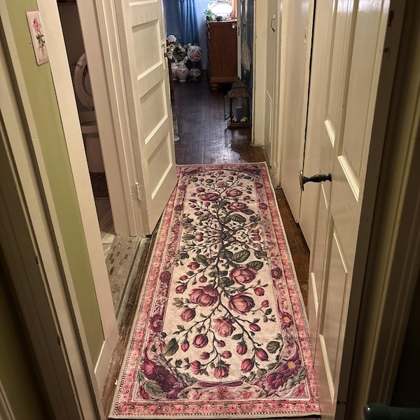 Vintage Farmhouse Decor, Pig Rug, Cute Animal Rug for Maximalist Home ...