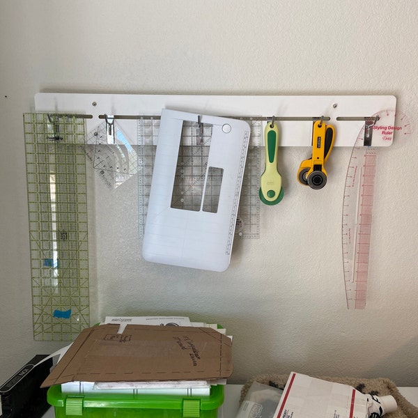 Wall-mounted Quilt Ruler Rack: 36 Inch Sewing Ruler Organizer - Etsy